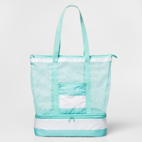 Sun Squad | Kitchen | Sun Squad 2 In Cooler Tote Insulated Mesh Green ...